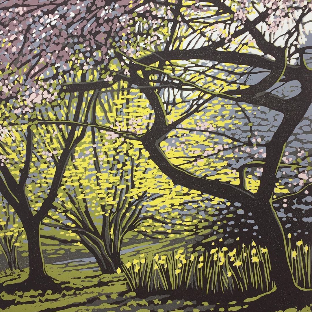 Artist’s Vibrant Linocut Prints Highlight The Beauty of Woodlands ...